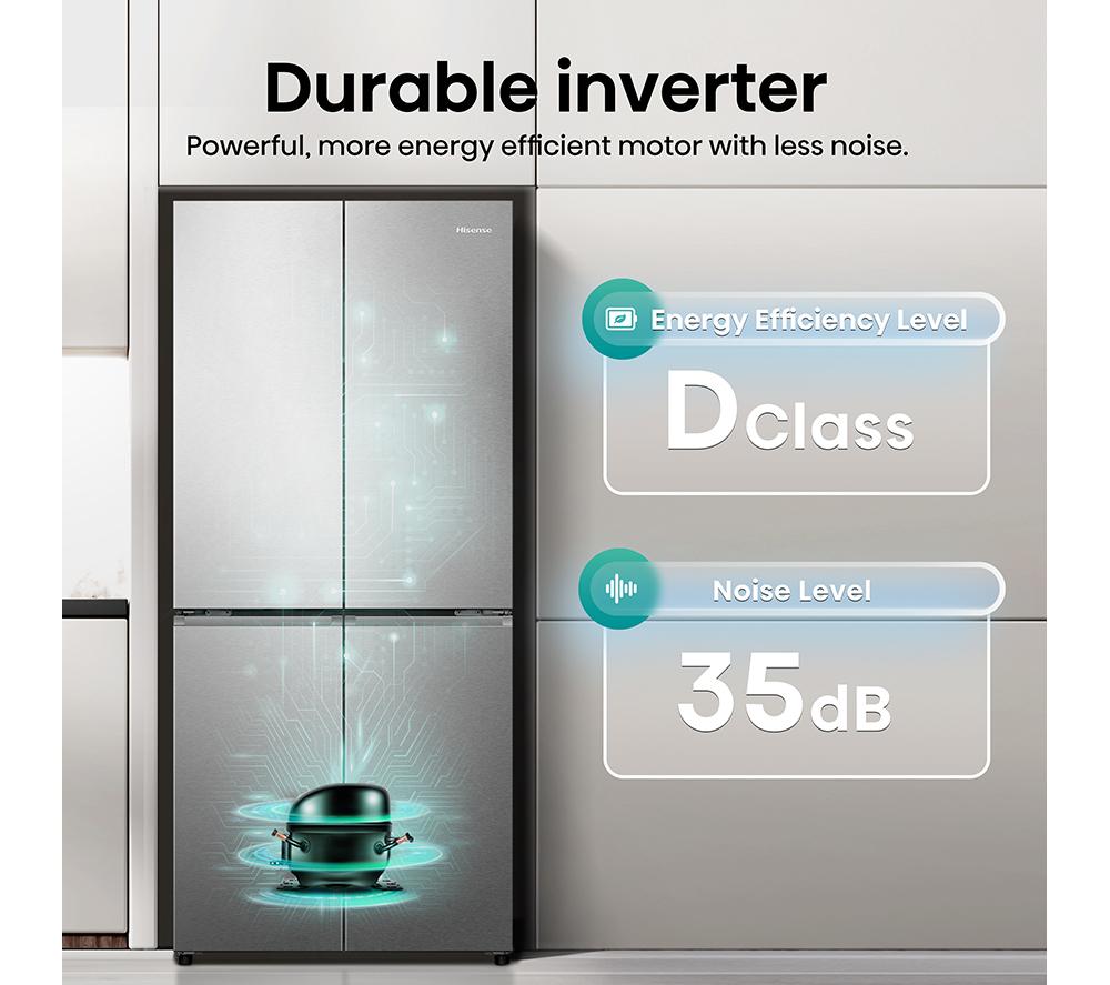 Buy HISENSE PureFlat RQ5P470SAID Fridge Freezer - Silver Stainless ...