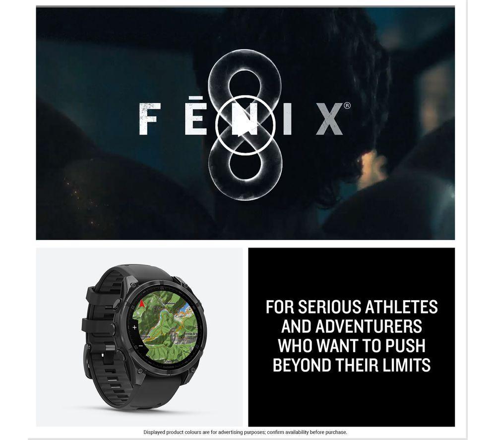 Buy GARMIN fenix 8 AMOLED Smart Watch - Slate Grey & Black, 47 mm ...