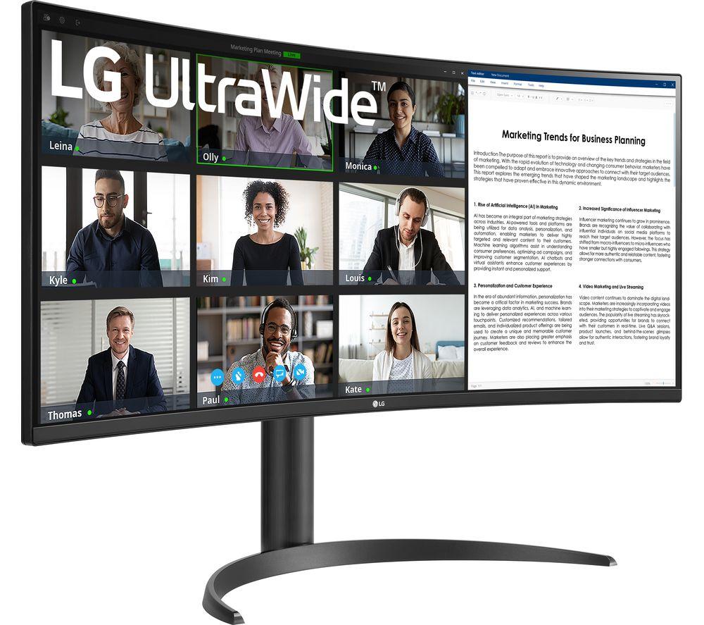 Buy LG UltraWide 34WR55QK-B.AEK Quad HD 34" Curved VA LCD Monitor ...