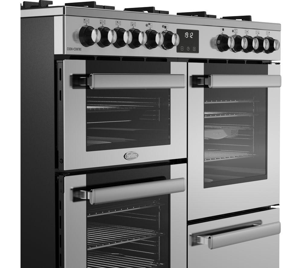 Buy BELLING Cookcentre 100DF Dual Fuel Range Cooker - Stainless Steel ...