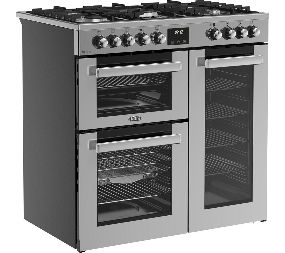 Buy BELLING Cookcentre 90DF Dual Fuel Range Cooker - Stainless Steel ...