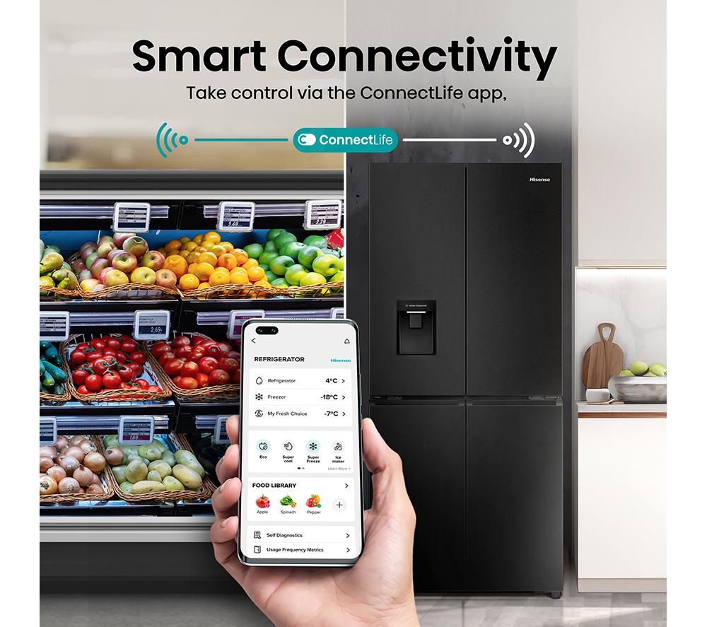 Buy HISENSE PureFlat RQ5P470SMFE American-Style Smart Fridge Freezer ...