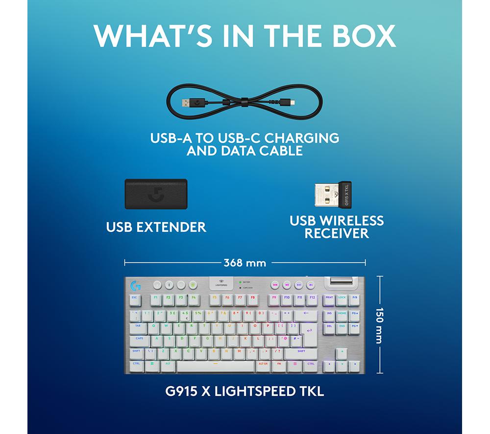 Buy LOGITECH G915 X Lightspeed TKL Wireless Mechanical Gaming Keyboard ...