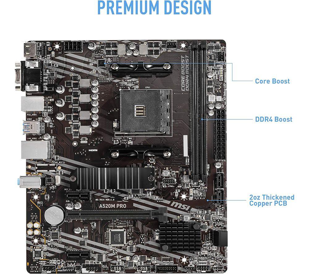Buy MSI PRIME A520M Pro AM4 Motherboard | Currys