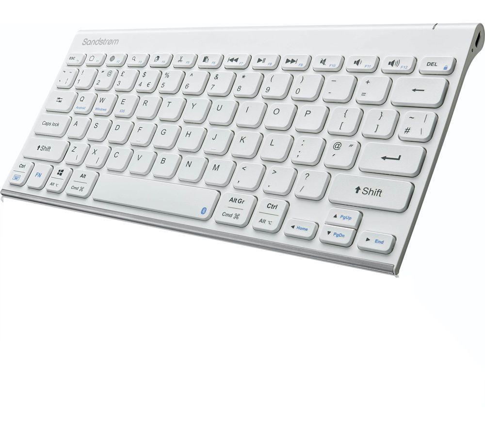 Buy SANDSTROM SKBWHBT25 Wireless Keyboard - White | CurrysIE