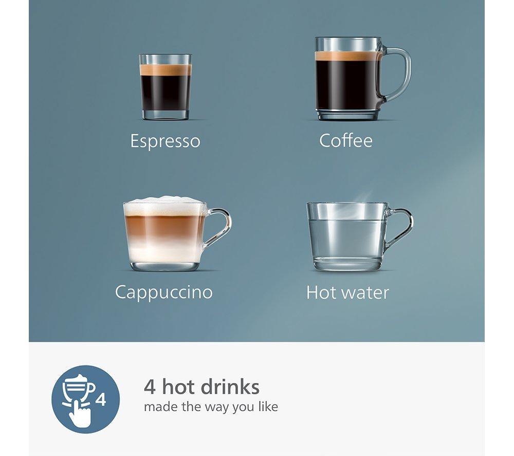 PHILIPS Series 2300 LatteGo EP2336 40 Smart Bean to Cup Coffee Machine Chrome and Black