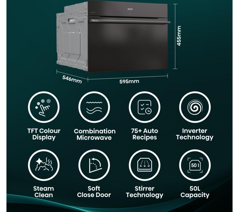 Buy HISENSE Hi8 BlackLine BIM4AH8UKWF Compact Electric Oven with ...
