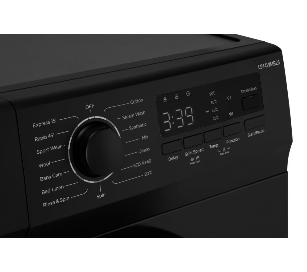 Buy LOGIK L914WMB25 9 kg 1400 Spin Washing Machine - Black | CurrysIE
