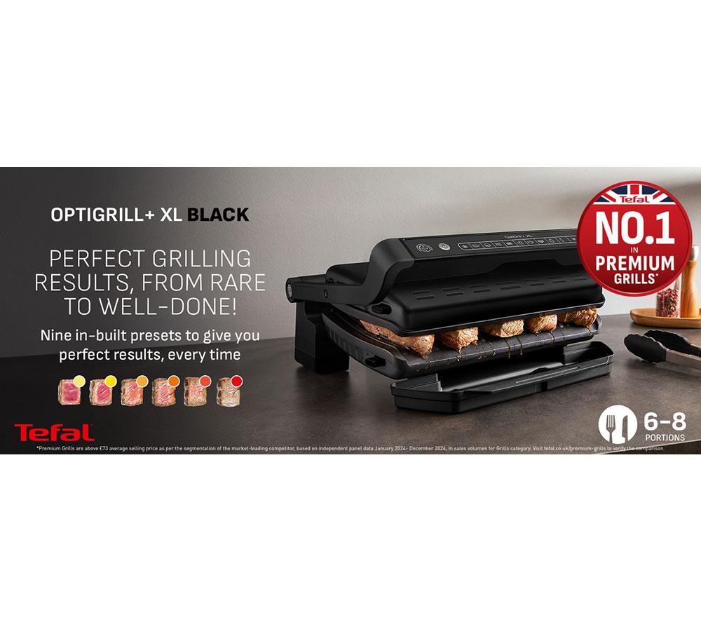 Buy TEFAL OptiGrill+ XL GC7278G1 Health Grill - Black | Currys