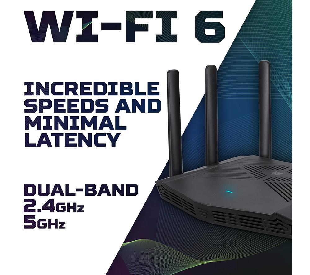 Buy ACER Predator Connect W6x WiFi Cable Router - AX6000, Dual-band ...