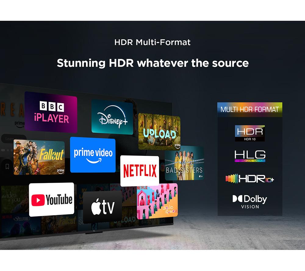 Buy TCL T6C 50" QLED 4K HDR Smart Fire TV with Freely - 50T6C-UK | Currys