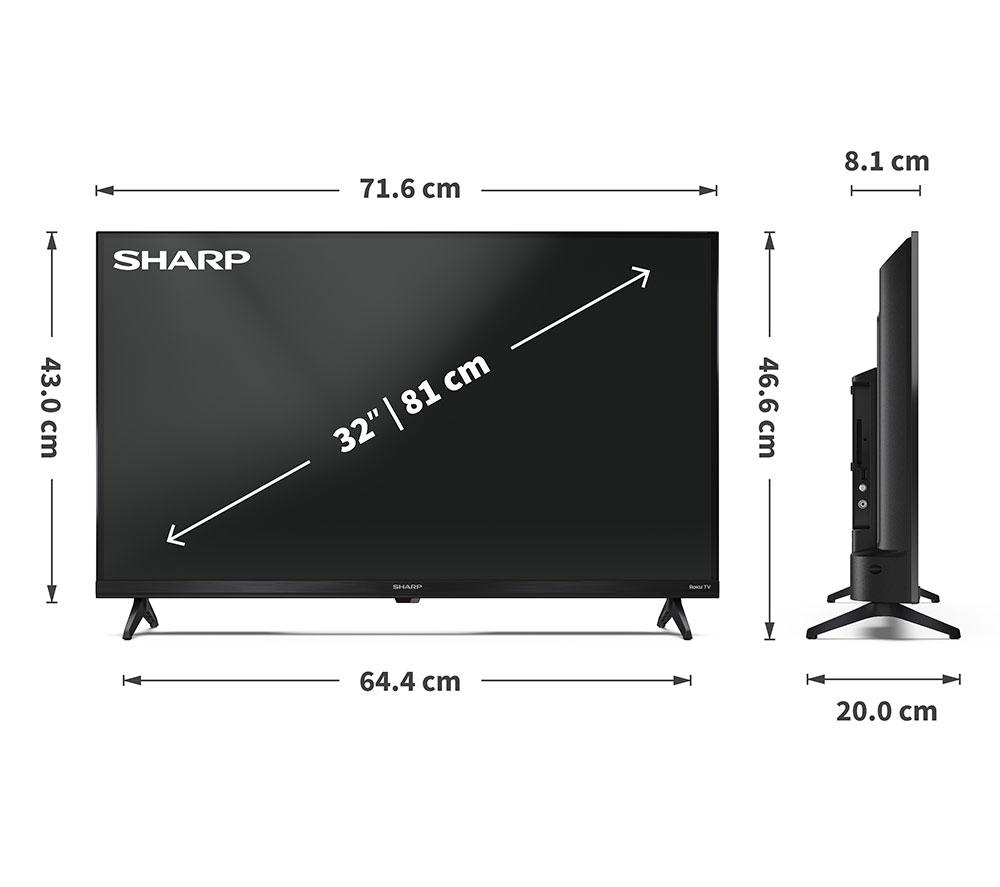 Buy SHARP 1T-C32HD2725KB Roku TV 32" Smart HD Ready HDR LED TV | Currys
