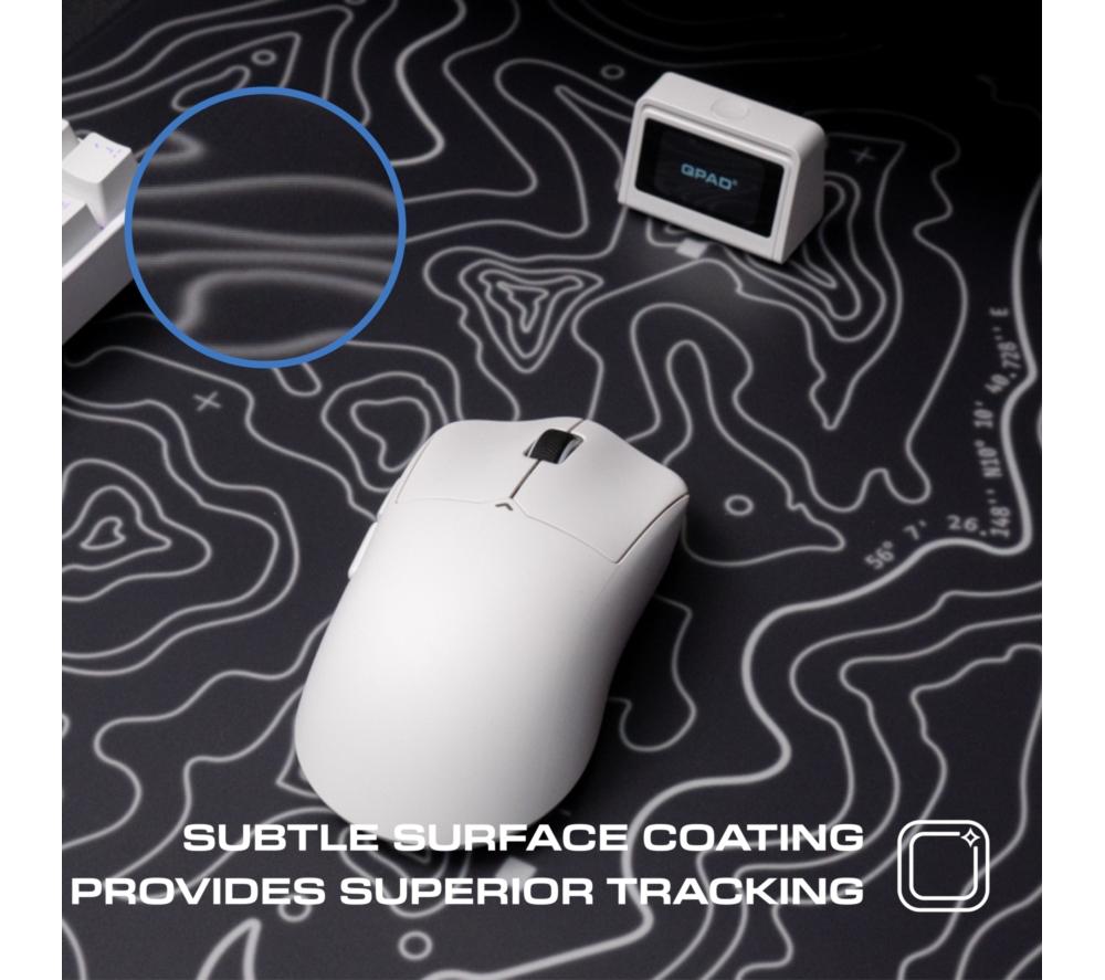 Buy QPAD Obsidian Glass Superglide Mouse Mat - Black & White, Large ...