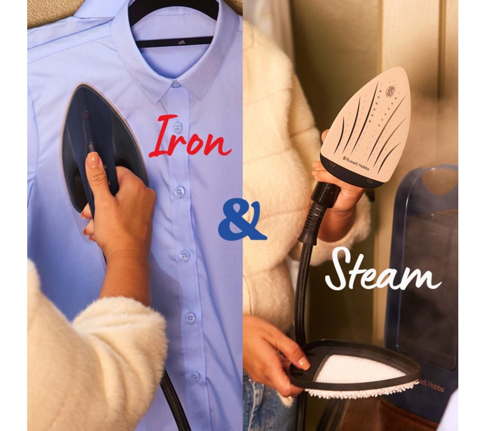 Buy RUSSELL HOBBS Steam Genie 2in1 Maestro Clothes Steamer - Midnight ...