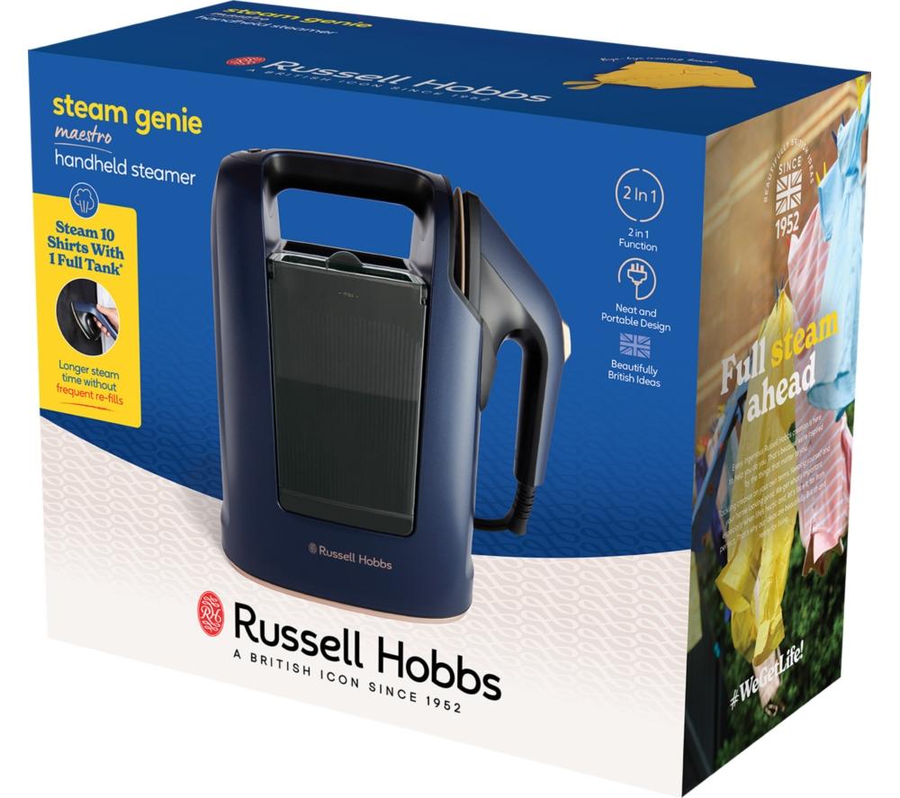 Buy RUSSELL HOBBS Steam Genie 2in1 Maestro Clothes Steamer - Midnight ...