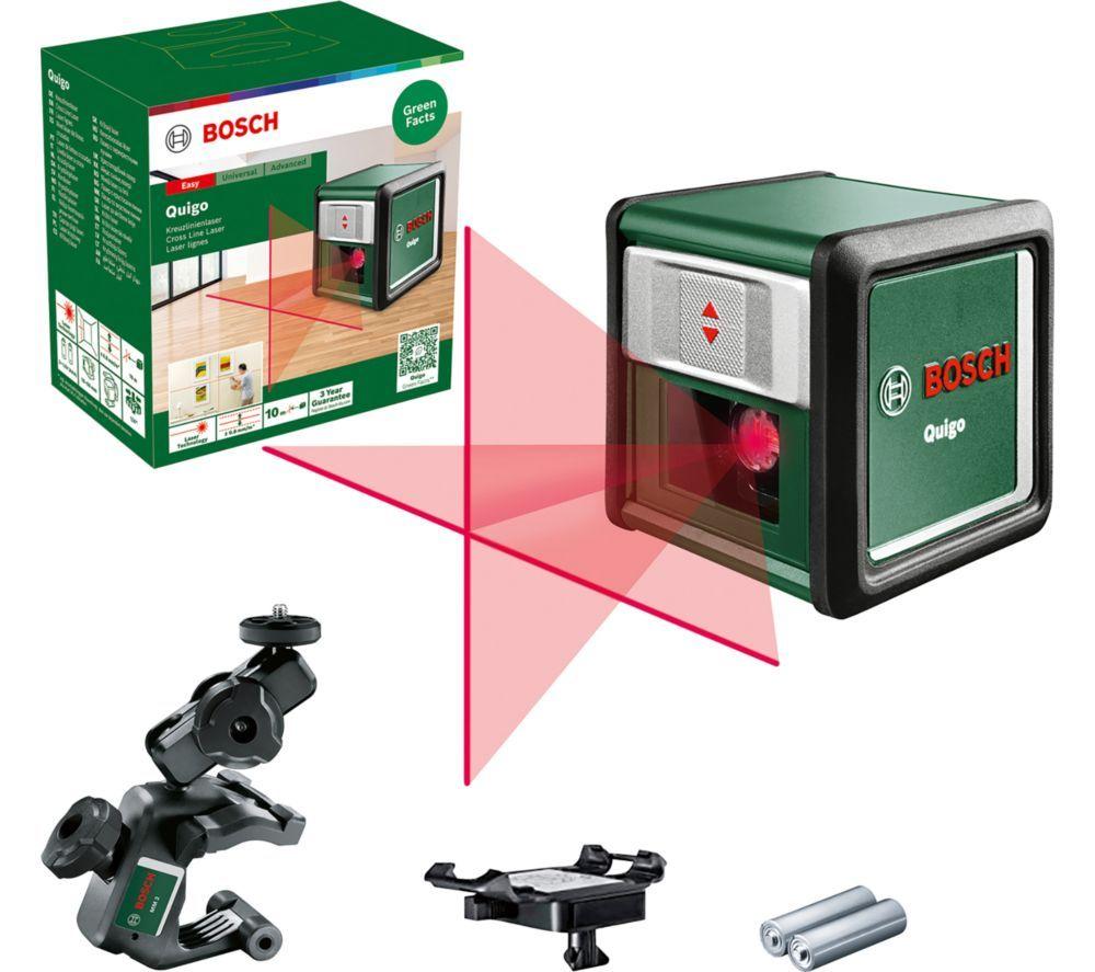 Buy BOSCH Quigo Cross Line Laser - Green & Black | CurrysIE