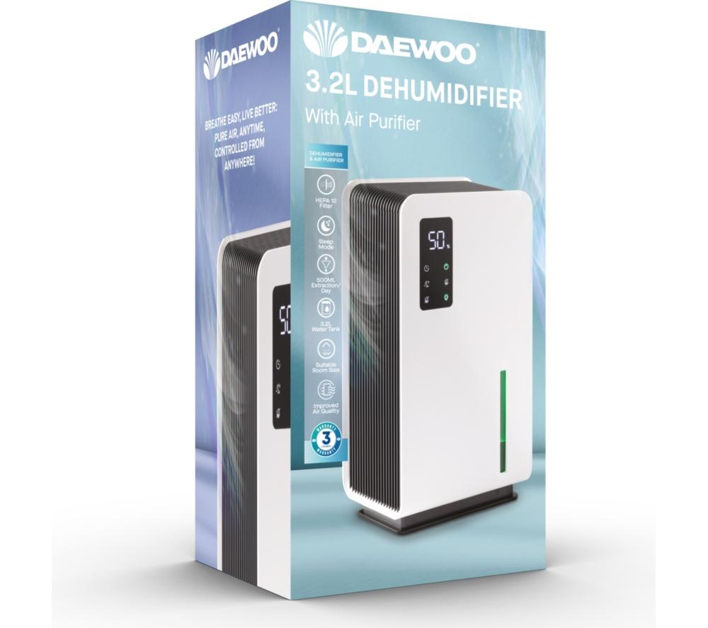 Buy DAEWOO COL1657GE Dehumidifier with Air Purifier - White & Black ...