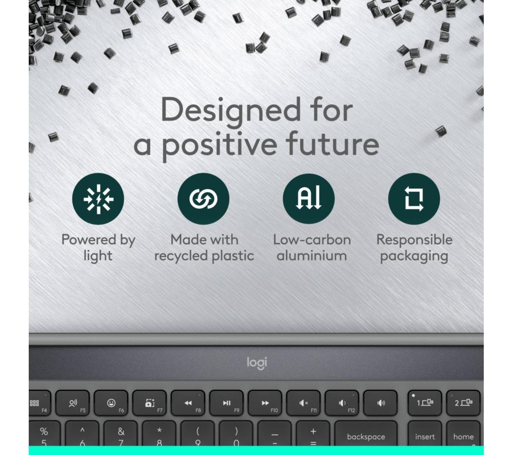 Buy LOGITECH Signature Slim Solar+ Wireless Keyboard - Graphite | CurrysIE