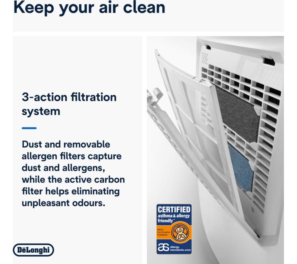 Buy DELONGHI Tasciugo AriaDry 12 L Dehumidifier & Air Purifier - White ...