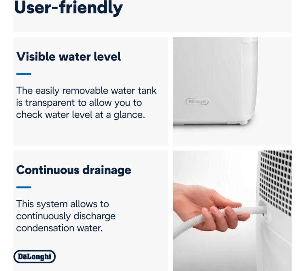 Buy DELONGHI Tasciugo AriaDry 12 L Dehumidifier & Air Purifier - White ...