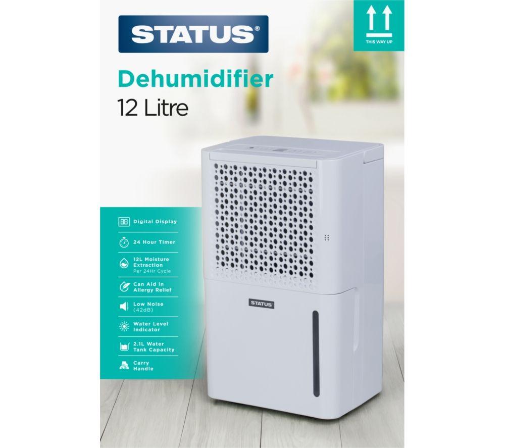Buy STATUS 12-litre Dehumidifier - White | CurrysIE
