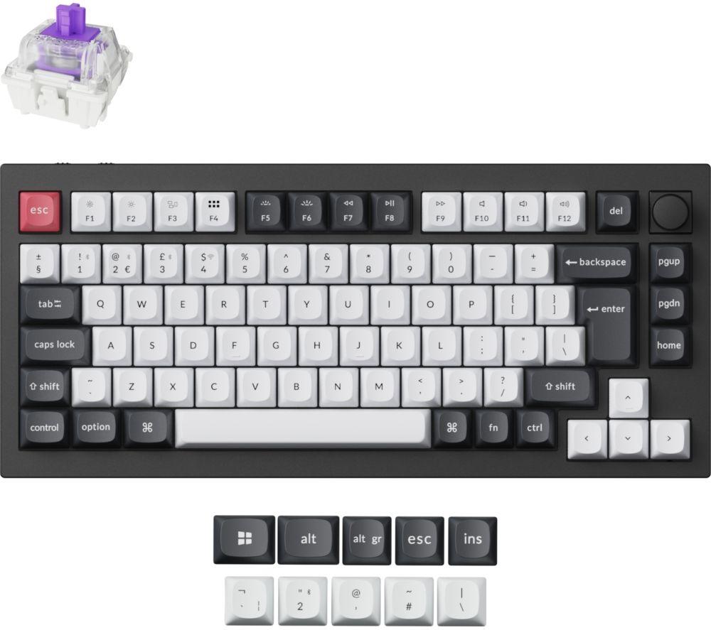 Buy KEYCHRON Q1 HE Wireless Mechanical Gaming Keyboard - Carbon Black ...