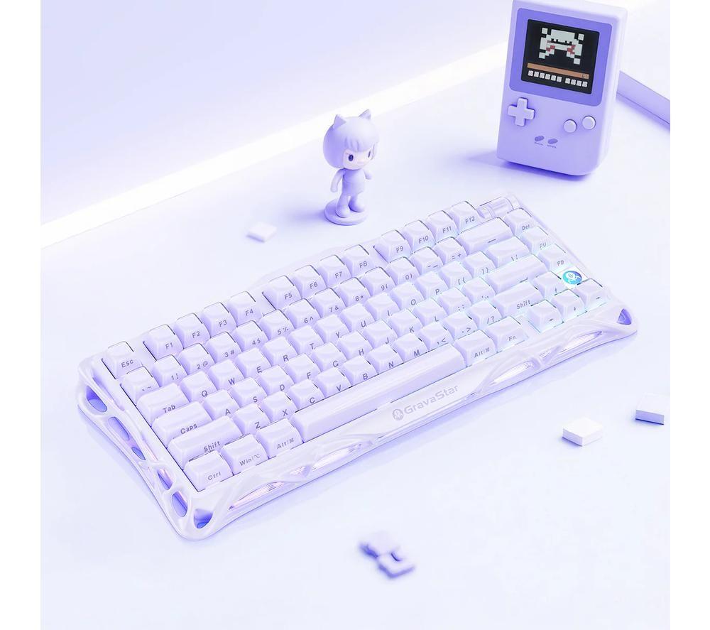 Buy GRAVASTAR Mercury V75 Mechanical Gaming Keyboard - Lavender Purple ...