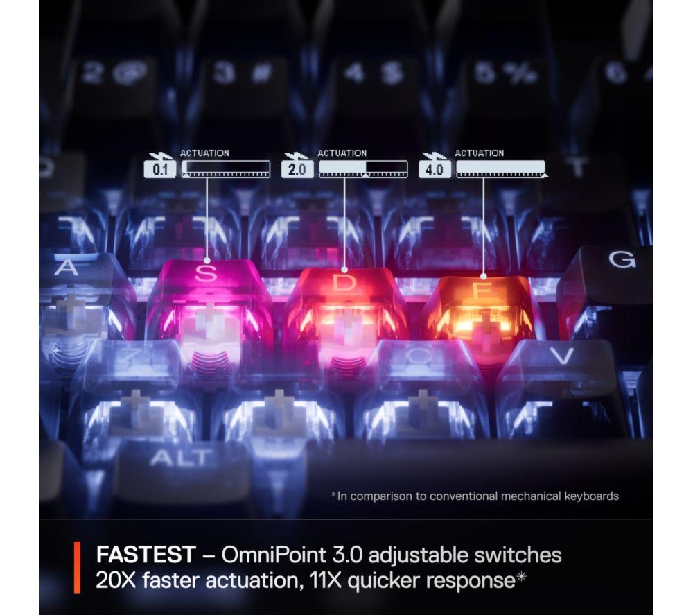 Buy STEELSERIES Apex Pro Mini Gen 3 Mechanical Gaming Keyboard - Black ...