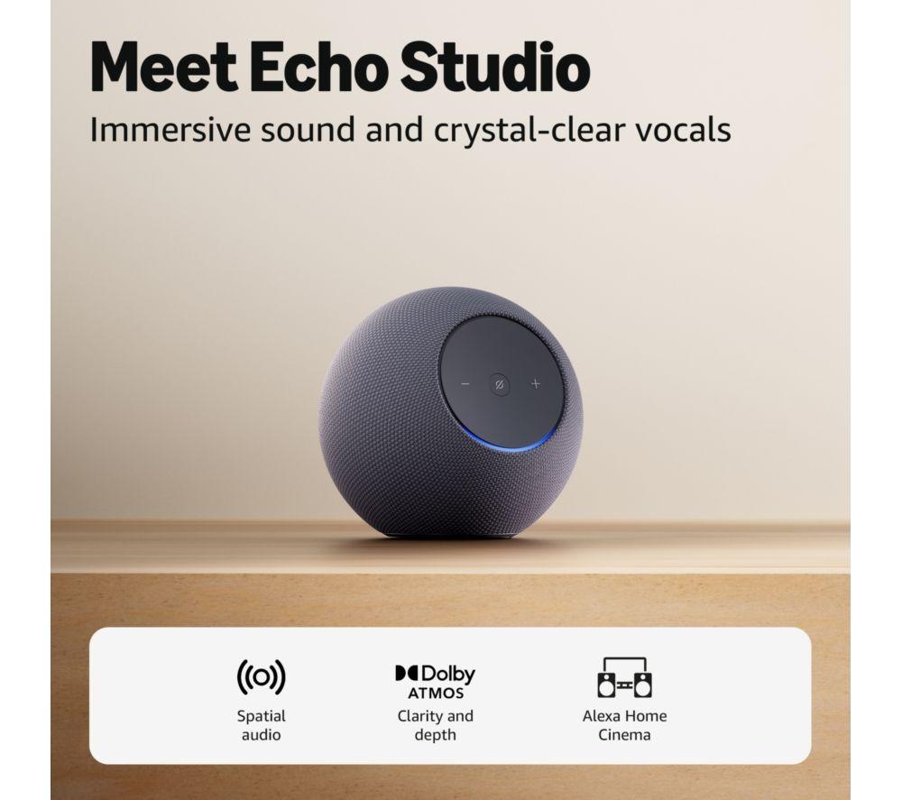 Buy AMAZON Echo Studio Smart Speaker (2025) with Alexa - Graphite | Currys