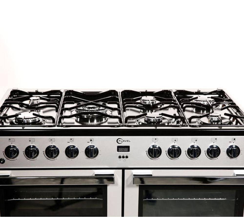 Buy FLAVEL MLN10FRS Dual Fuel Range Cooker - Silver & Chrome | Currys