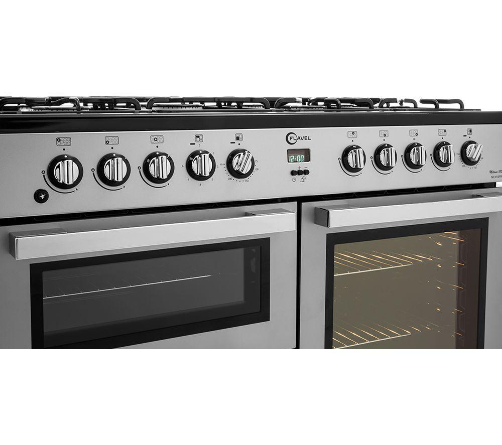 Buy FLAVEL MLN10FRS Dual Fuel Range Cooker - Silver & Chrome | Currys