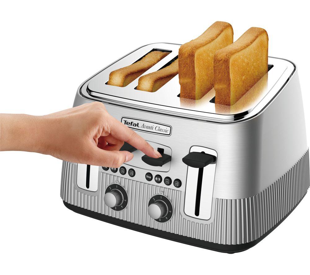 Buy TEFAL Avanti Classic TT780E40 4-Slice Toaster - Silver | Currys