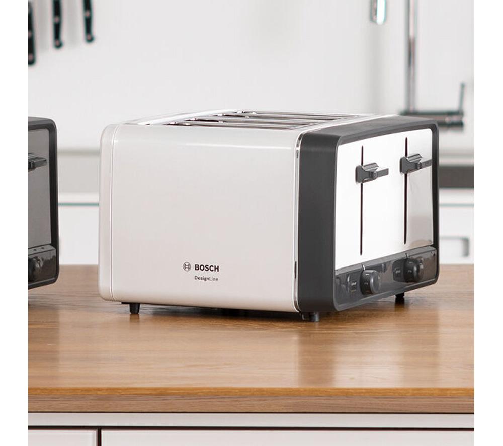Buy BOSCH DesignLine Ergo TAT5P441GB 4-Slice Toaster – White | CurrysIE
