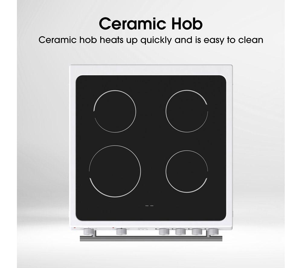 Buy HISENSE HDE3211BWUK 60 cm Electric Ceramic Cooker - White | CurrysIE