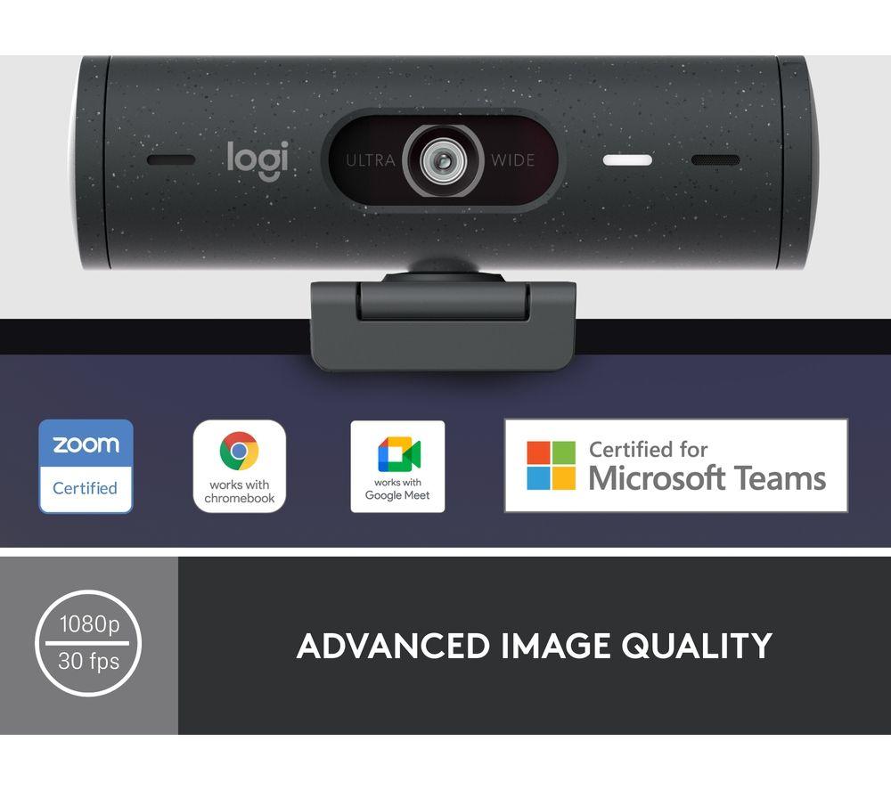 Buy LOGITECH Brio 500 Full HD Webcam - Graphite | Currys
