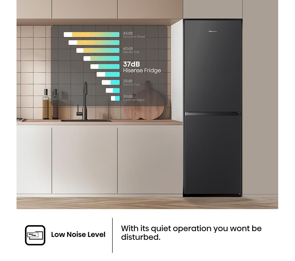 Buy HISENSE RB327N4BBE 50/50 Fridge Freezer - Black & Steel | CurrysIE