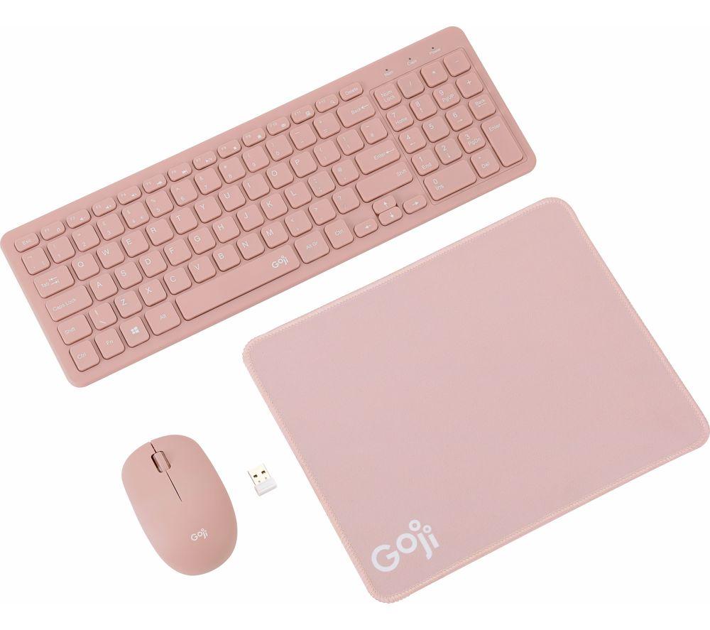 Buy GOJI 3-in-1 Wireless Keyboard & Mouse Set - Pink | Currys