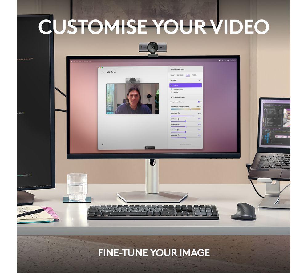 Buy LOGITECH MX Brio 4K Ultra HD Webcam - Graphite | CurrysIE