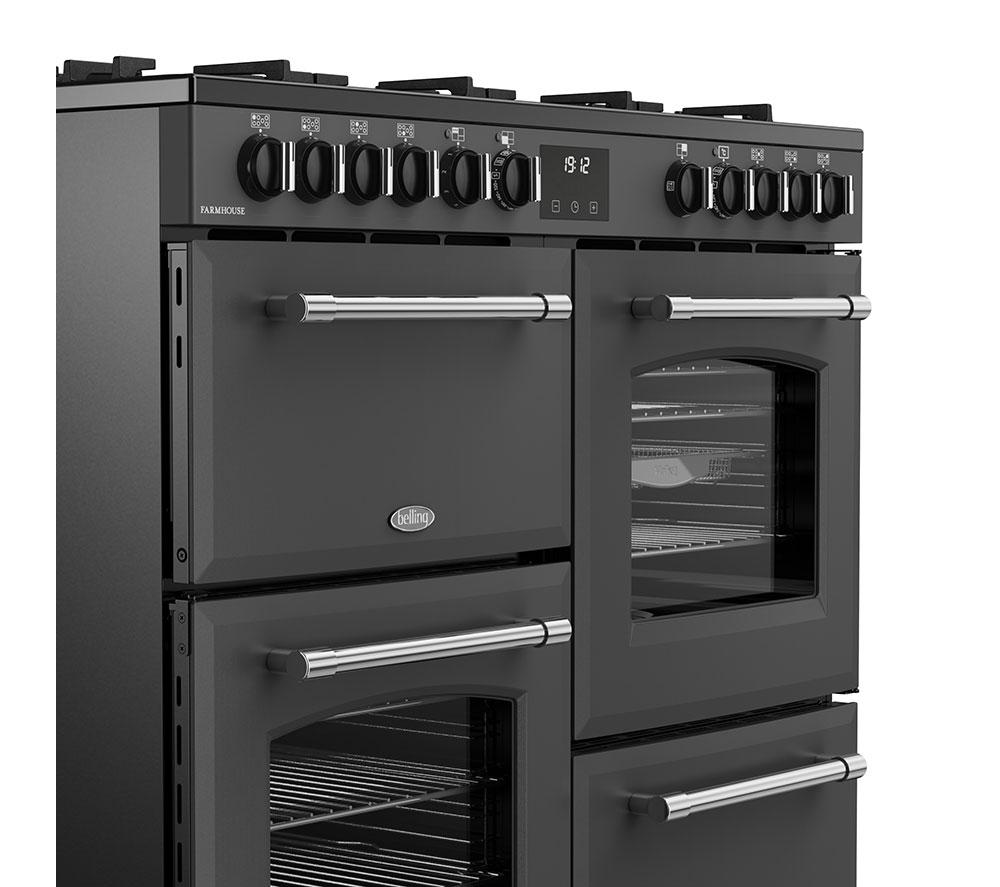 Buy BELLING Farmhouse 100DF Dual Fuel Range Cooker - Anthracite ...