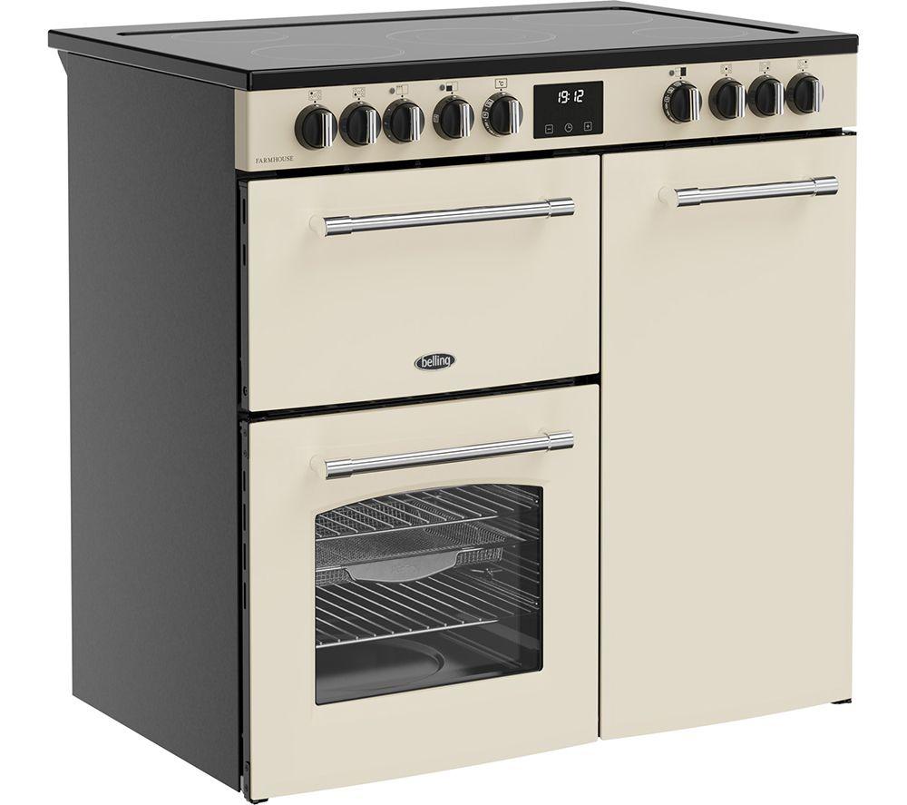 Buy BELLING Farmhouse 90E Electric Ceramic Range Cooker - Cream ...