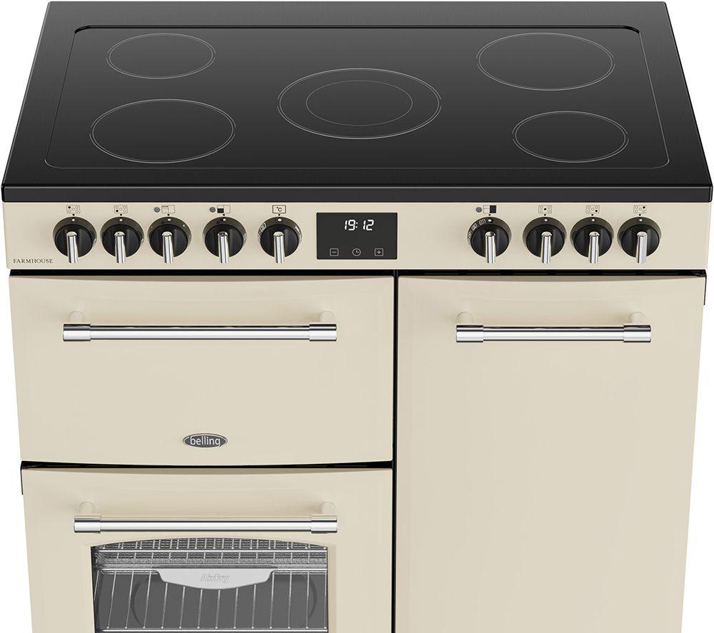 Buy BELLING Farmhouse 90E Electric Ceramic Range Cooker - Cream ...