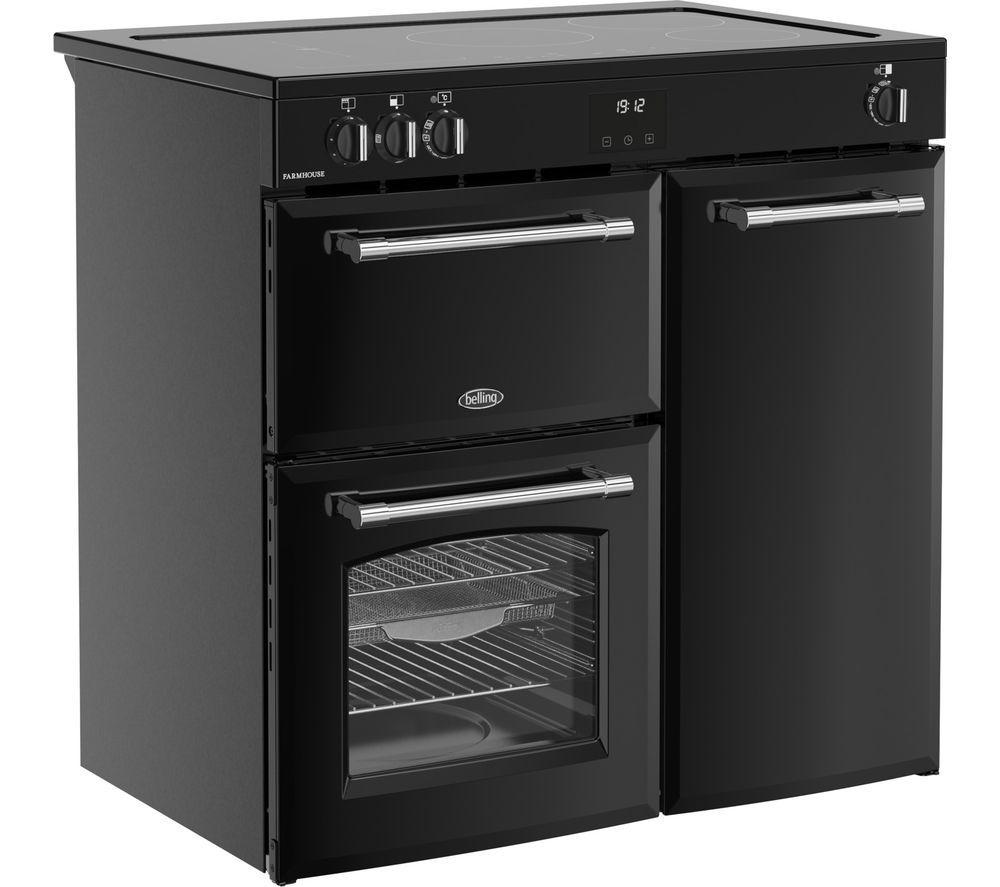 Buy BELLING Farmhouse 90EI Electric Induction Range Cooker - Black | Currys