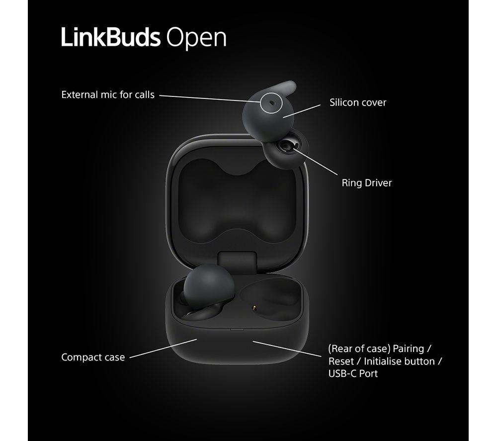 Buy SONY LinkBuds Open Wireless Bluetooth Earbuds - Black | CurrysIE