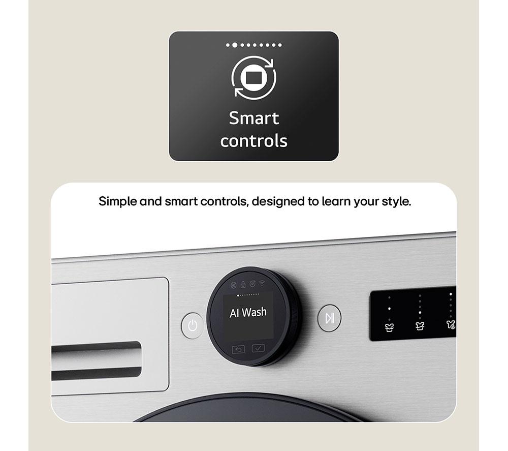 Buy LG VX70 Series AI Direct Drive F4X7011TBB WiFi-enabled 11 kg 1400 ...