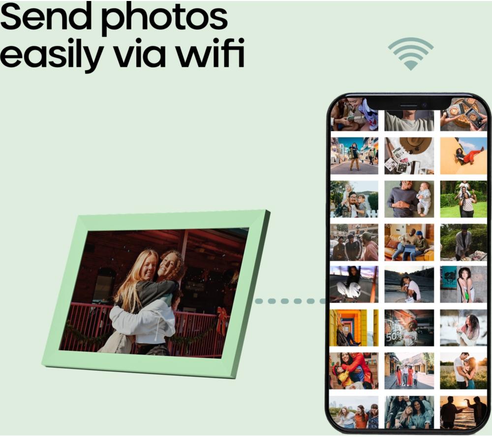 Buy PIXIE 10.1" Digital Photo Frame - Mint Green | Currys
